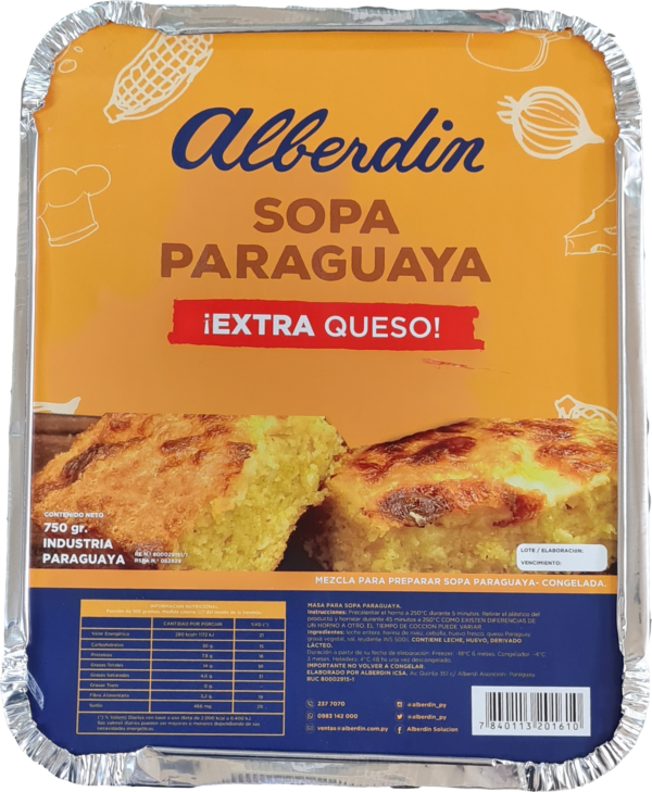 Masa para sopa extra queso cruda – Alberdin